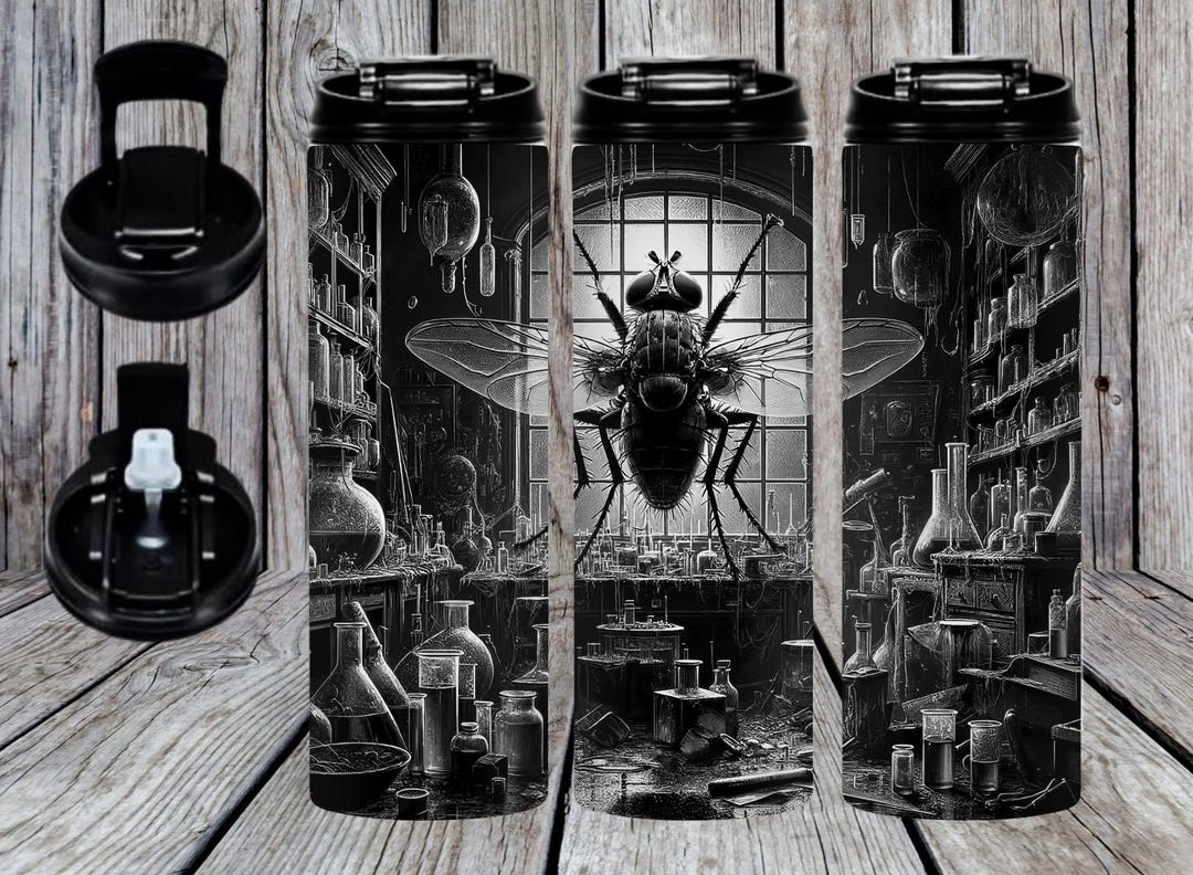 The Fly Horror Classic 20oz Insulated Tumbler Black and White Tumbler ...