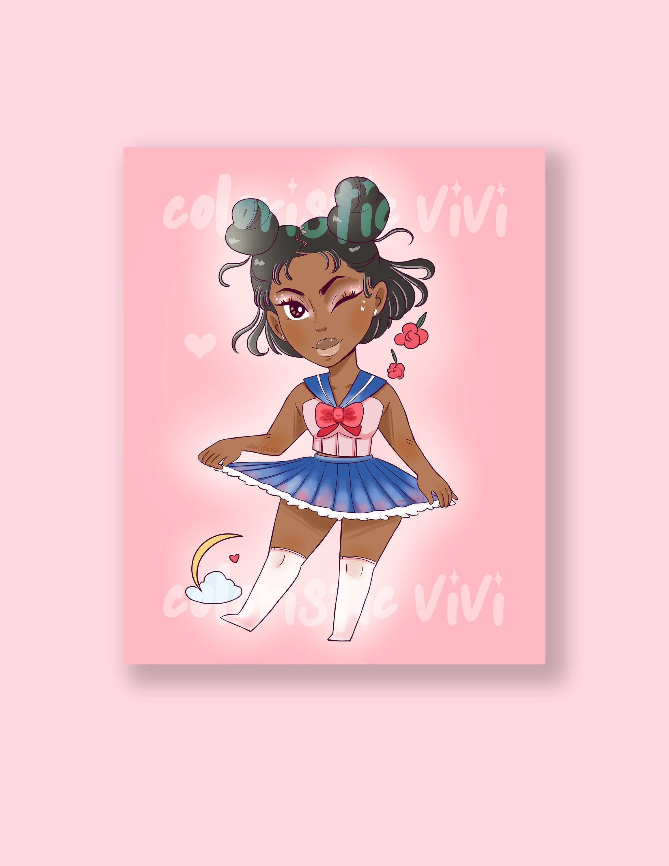Hot Girl Sailor Moon Megan Thee Stallion Print - Etsy