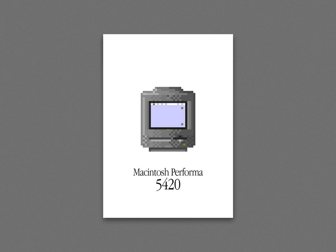 Apple Macintosh Performa 5420 Pixel Art Mac Poster - Etsy