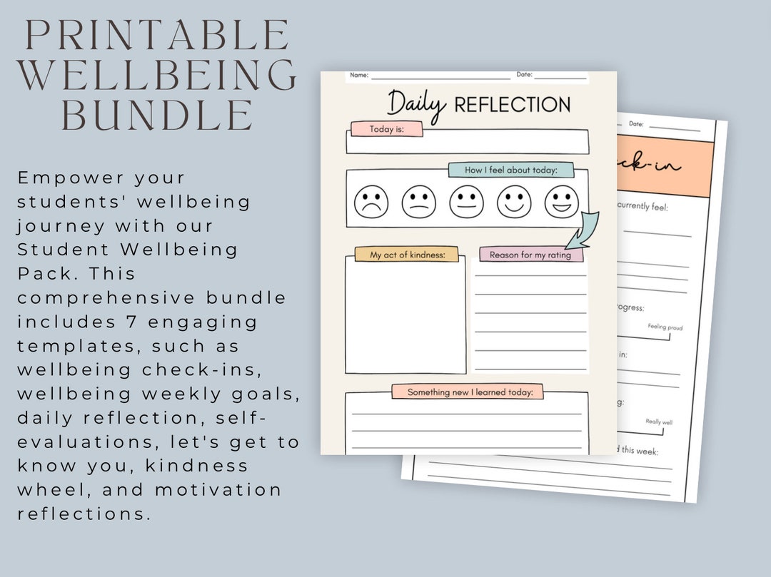 Teaching Resource. Student Wellbeing Pack - Etsy UK