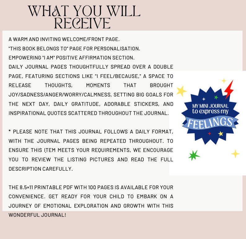 Kids Wellbeing Kids Feelings and Emotions Printable Journal ...