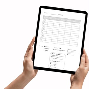 Headache Diary Medication Tracker Migraine Log, Pain Journal, Health ...