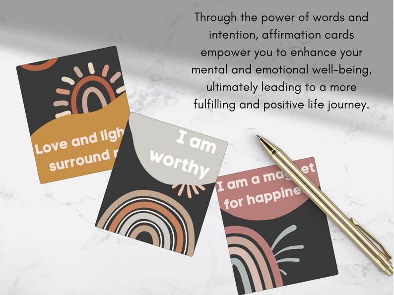 Empowerment Affirmation Cards Instant Download, Boost Confidence ...