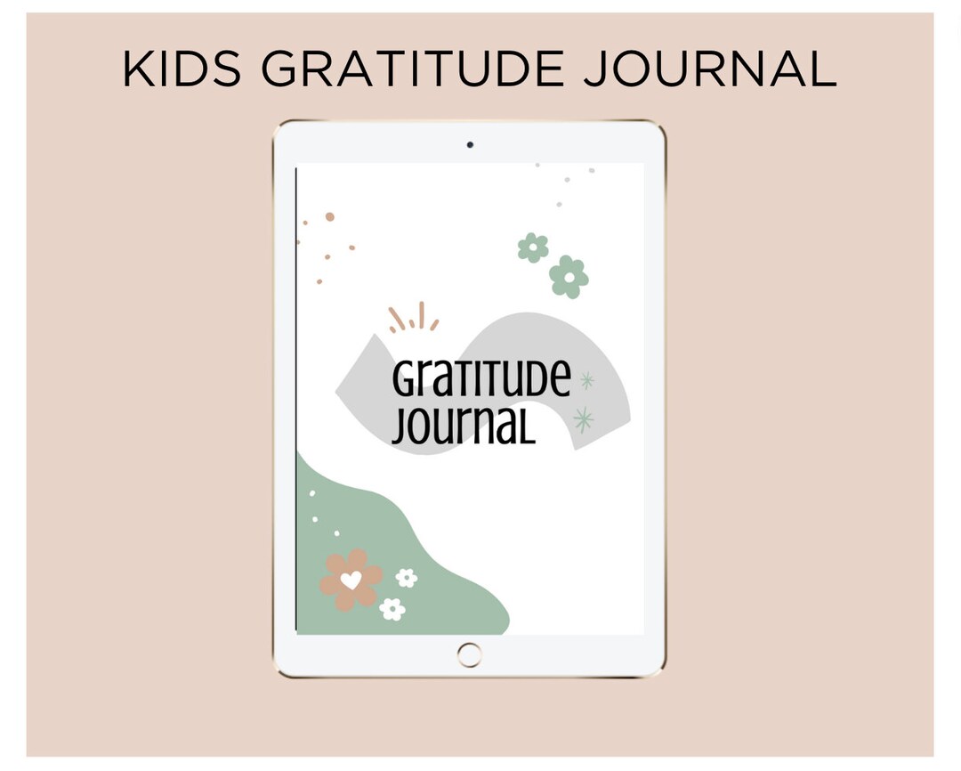 Kids Gratitude Journal Printable PDF Canva Template Mental - Etsy