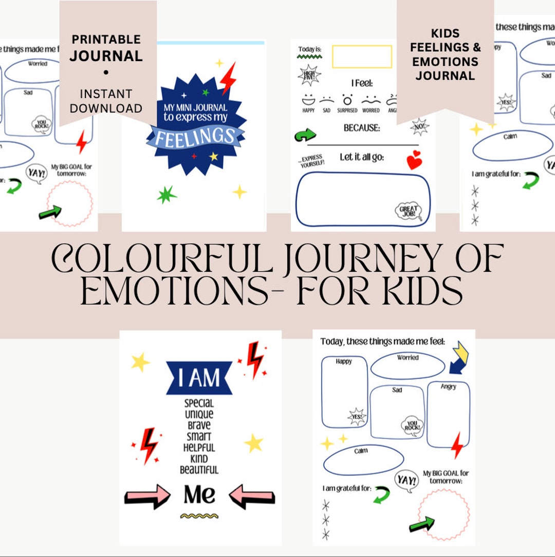 Kids Wellbeing Kids Feelings and Emotions Printable Journal ...