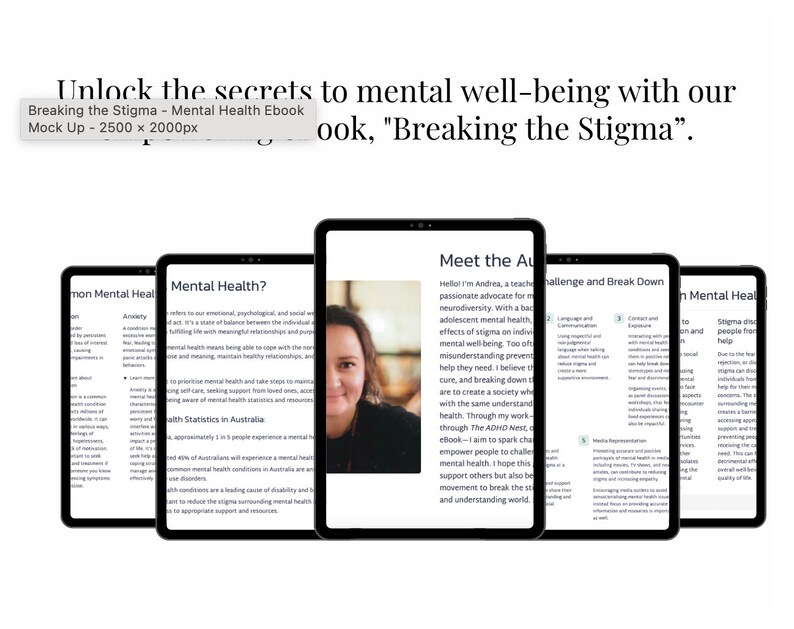Mental Health Ebook, End the Stigma Guide, Self-help Resource, Mental ...