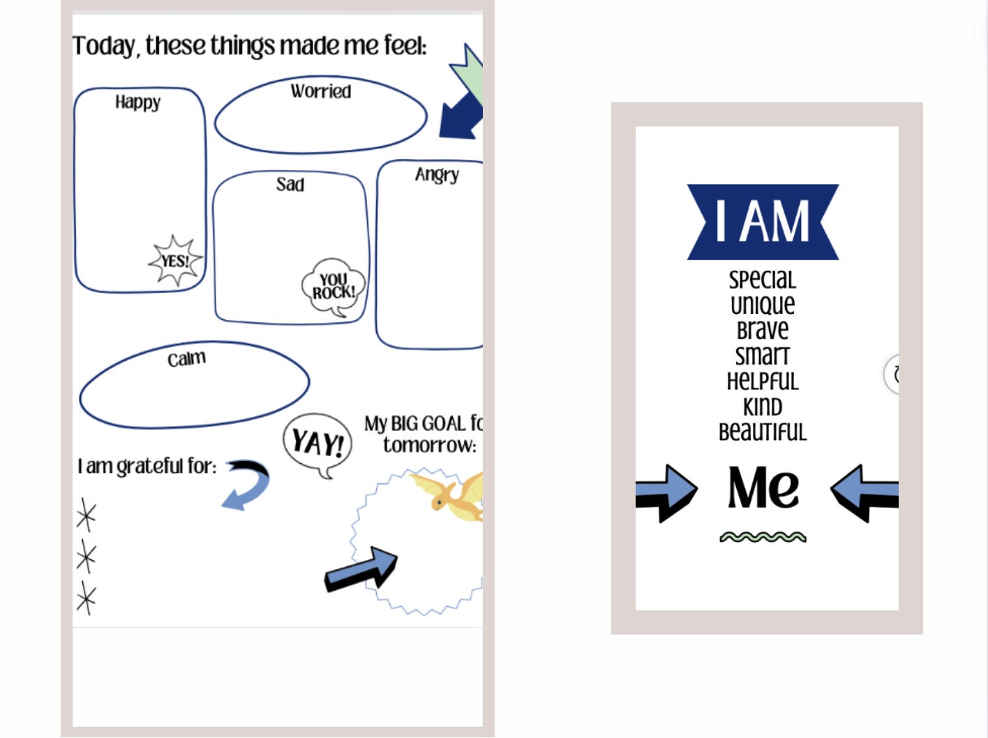 Kids Feelings and Emotions Printable Journal Understanding Feelings for ...