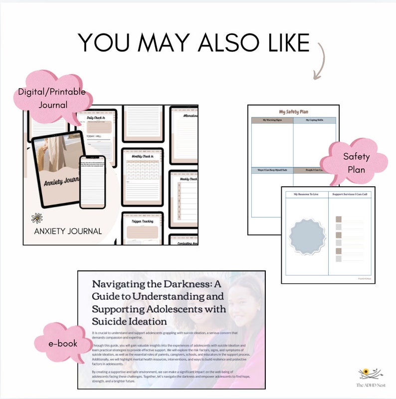 Suicide Prevention Safety Plan, Mental Health Resource, Crisis ...