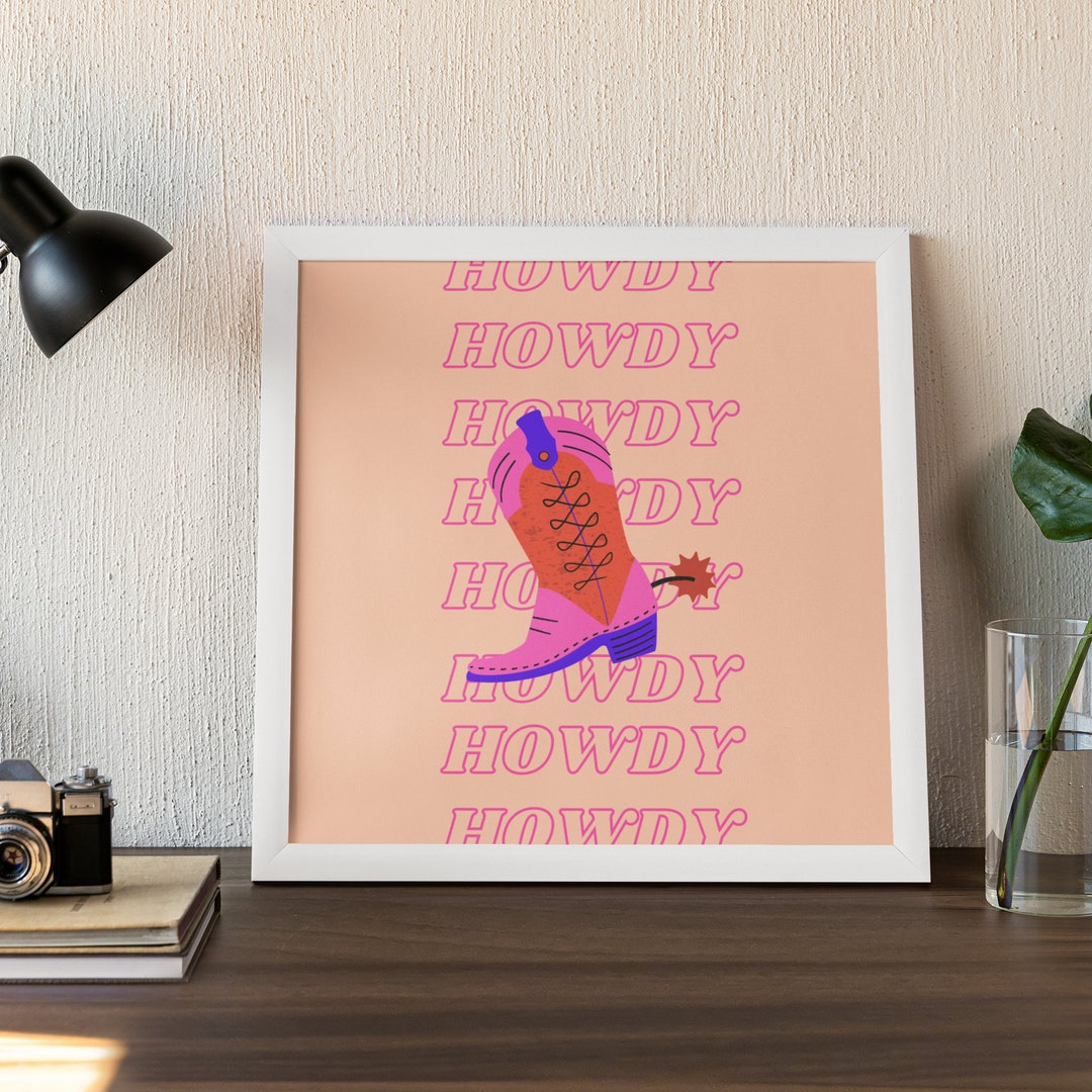 Howdy Digital Poster Print - Etsy
