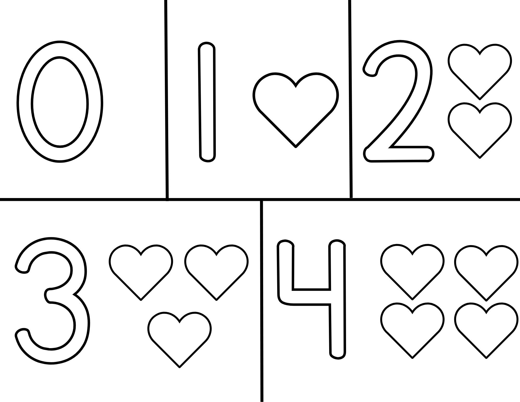 Numbers 0 to 9 Trace Count and Color Math Worksheet for Preschool and ...