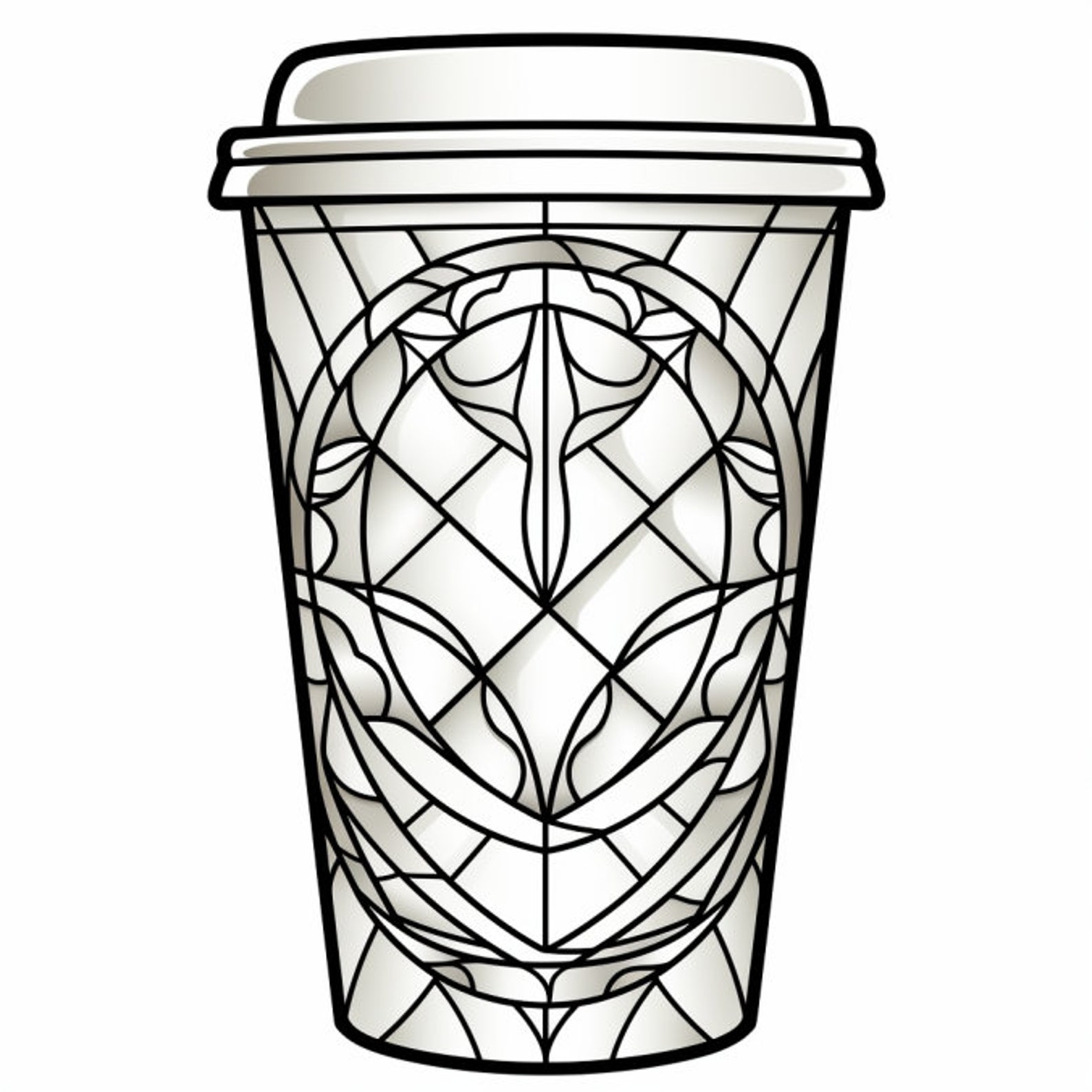 Coffee Coloring Book: 30 Abstract Grayscale Pages (PDF Printable) - Etsy