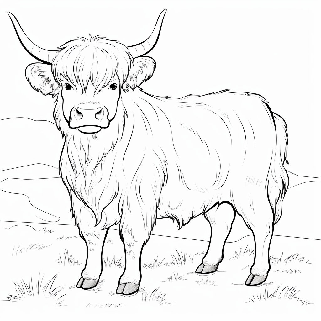 15 Highland Cow Coloring Book Pages, Coloring Pages for Kids and Adults ...