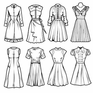 62 Fashion Designer Coloring Pages Bundle, 2 Individual Files, Coloring ...