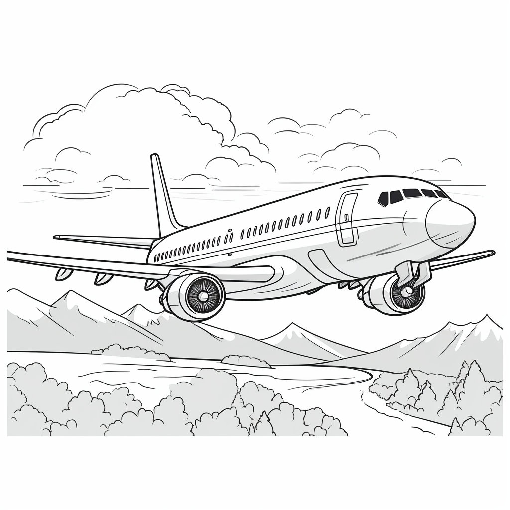 Plane Coloring Book: 20 Printable Airplane Pages (digital Download) - Etsy