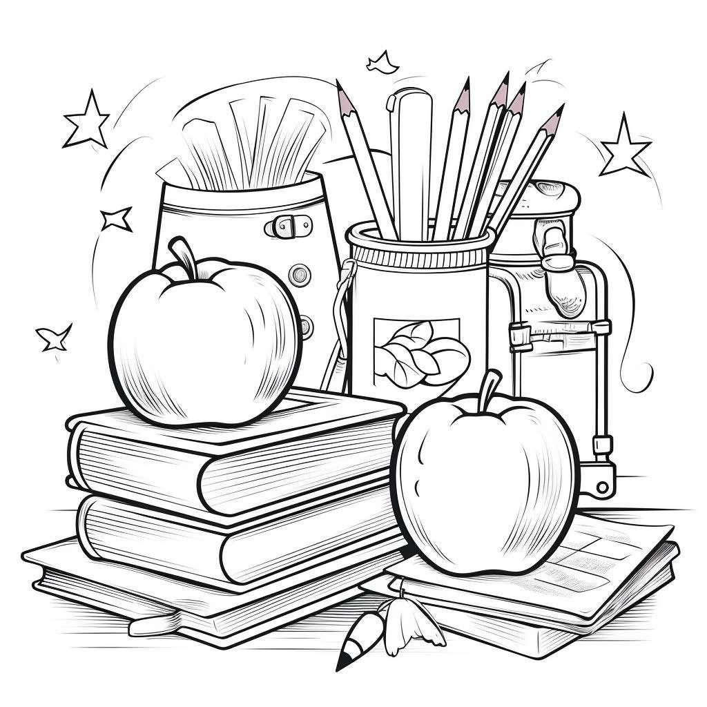 30 Back to School Coloring Book Pages, Coloring Pages for Kids and ...