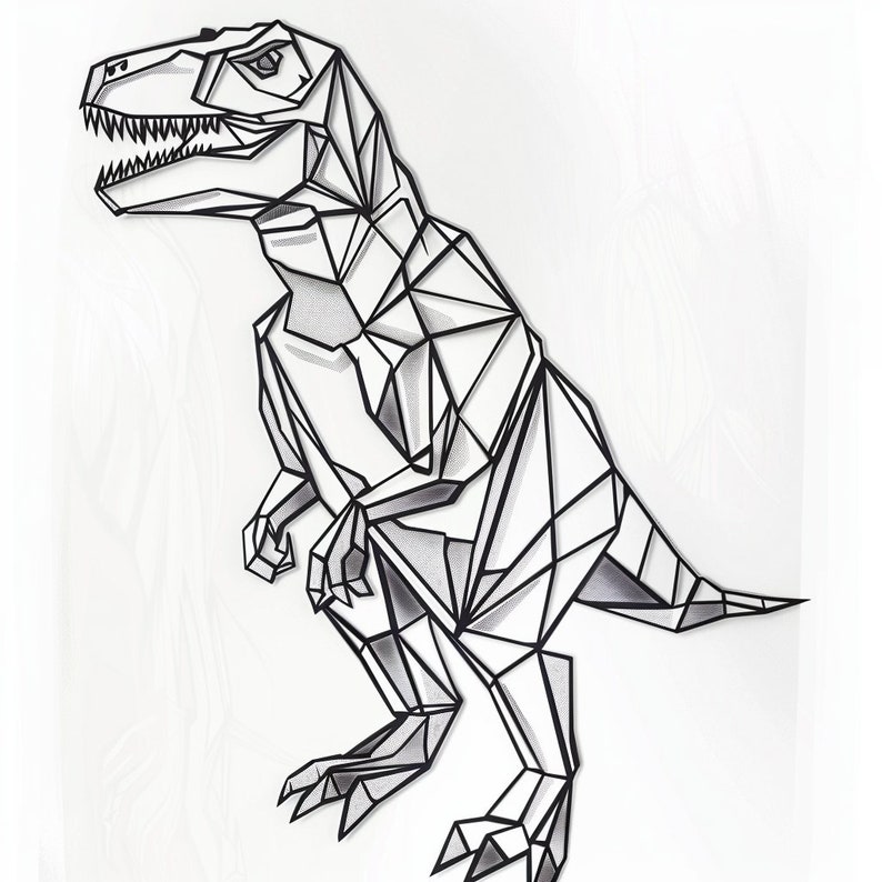 Dinosaur Coloring Book: 30 Grayscale Pages for Kids & Adults (PDF ...