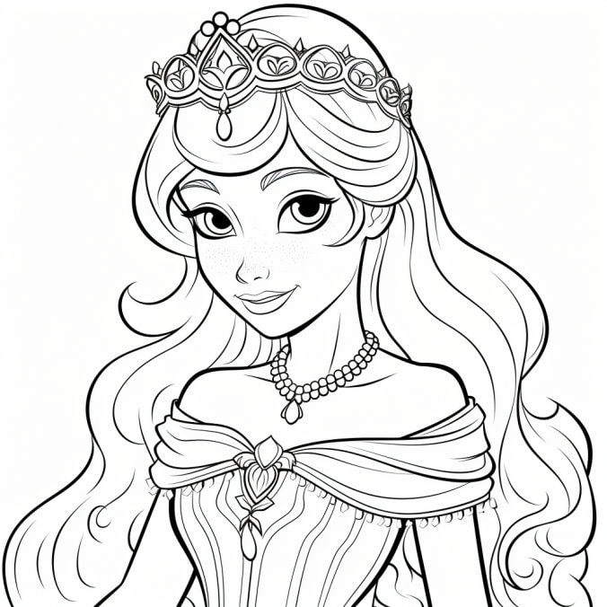 55 Pretty Princess Coloring Book Pages, Coloring Pages for Kids and ...