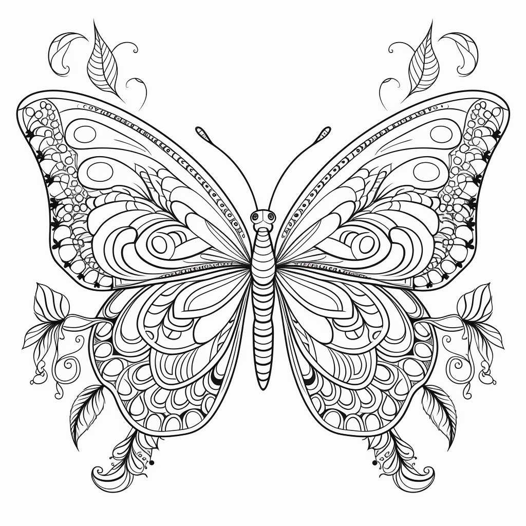 Butterfly Coloring Book Pages: 22 Printable Designs (PDF Download) - Etsy