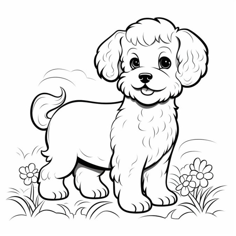 40 Friendly Dogs Coloring Book Pages, Coloring Pages for Kids and ...