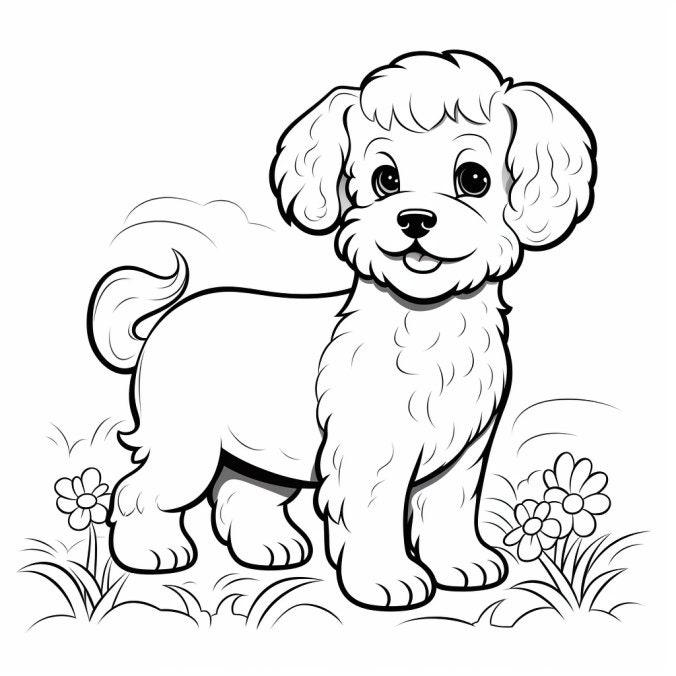 40 Friendly Dogs Coloring Book Pages, Coloring Pages for Kids and ...