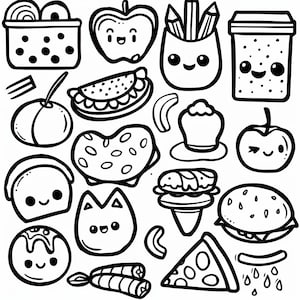 29 Kawaii Coloring Book Pages, Cute Coloring Pages for Kids and Adults ...