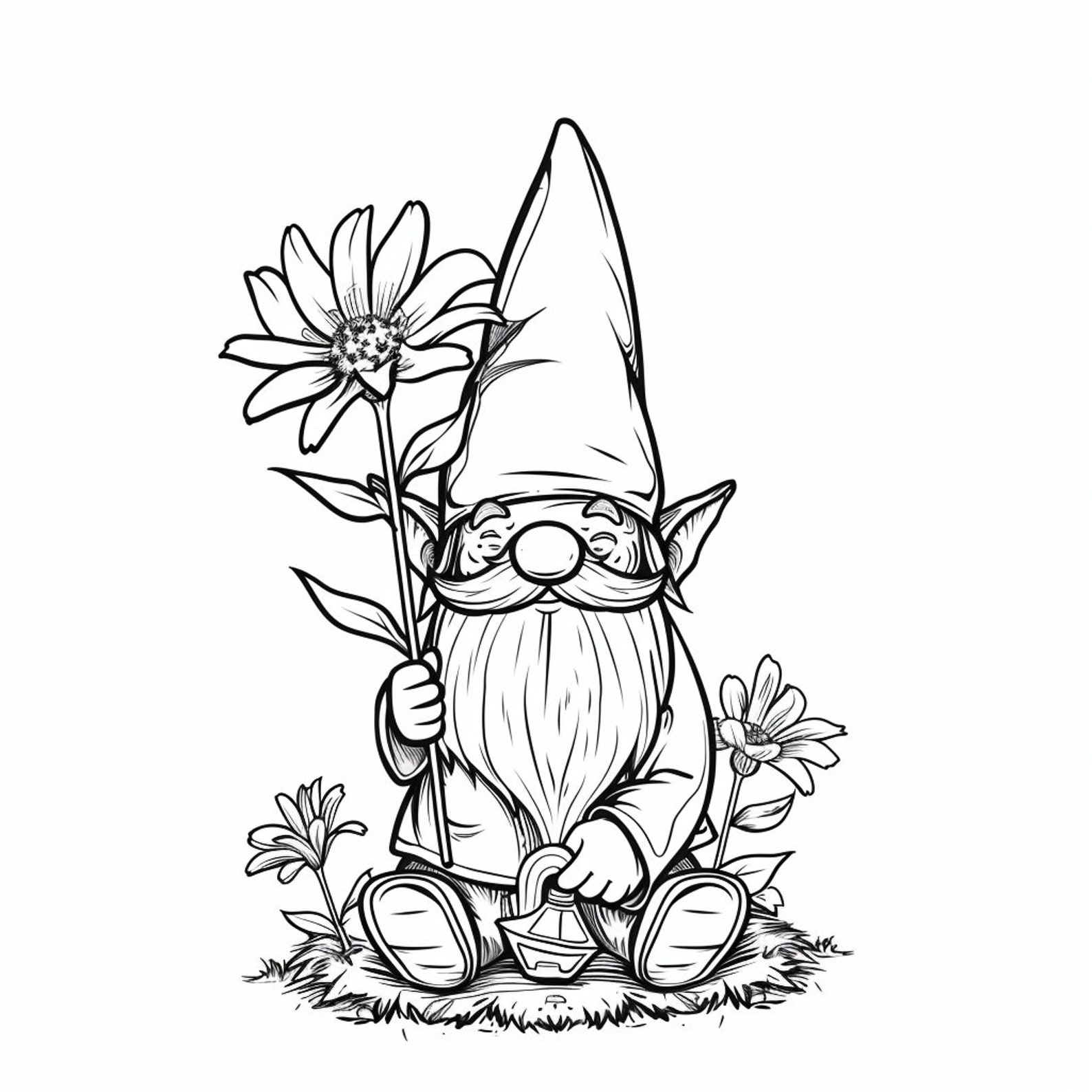 40 Cute Gnome Coloring Book Pages, Coloring Pages for Kids and Adults ...