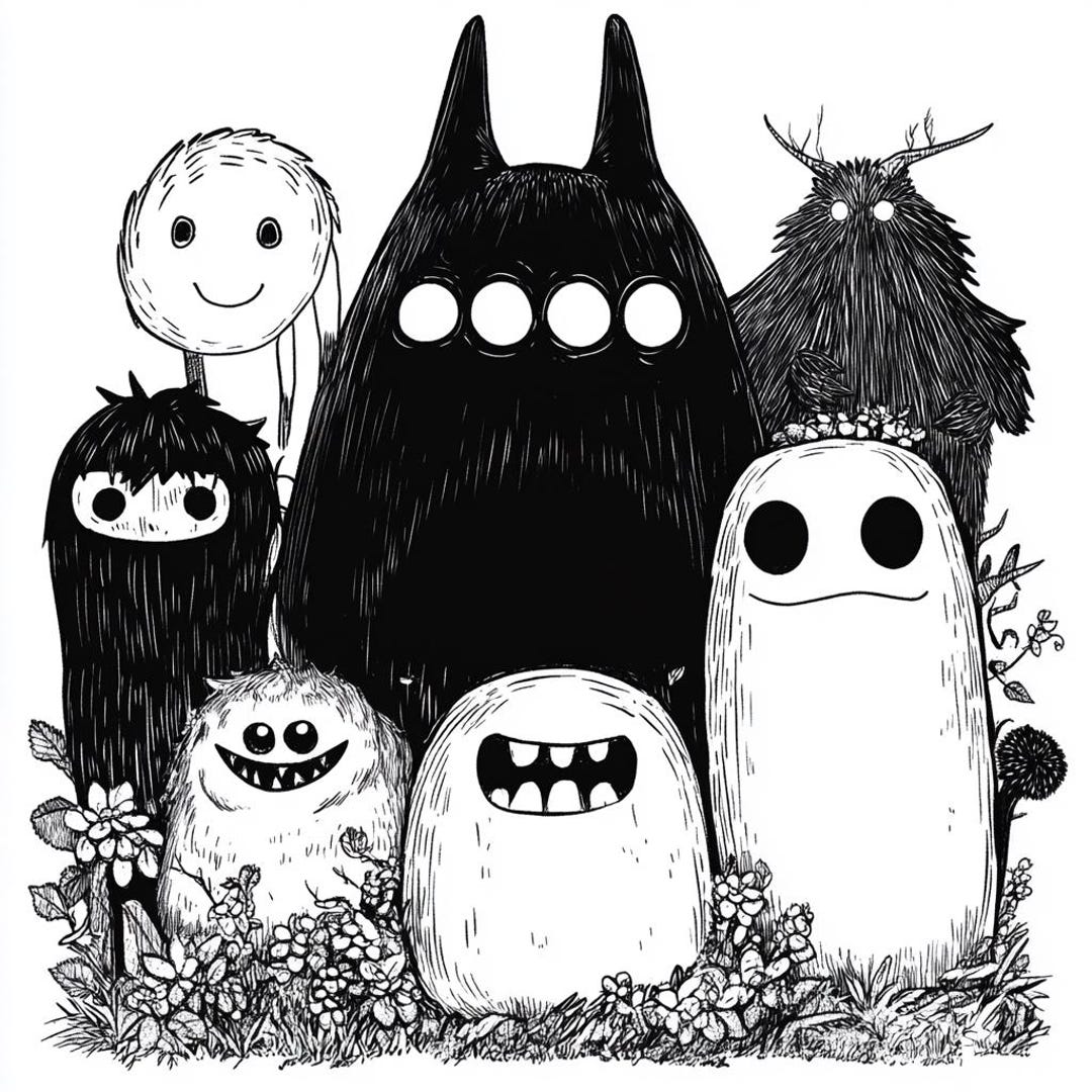 20 Strange Monster Coloring Book Pages, Coloring Pages for Kids and ...