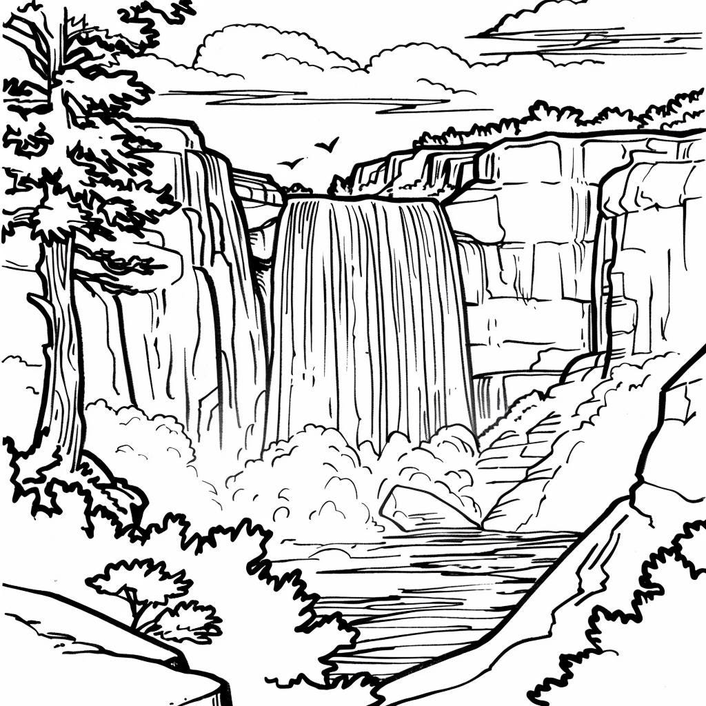 26 Minimalist Scenery Coloring Book Pages, Coloring Pages for Kids and ...