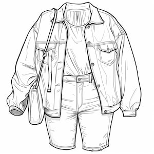 62 Fashion Designer Coloring Pages Bundle, 2 Individual Files, Coloring ...