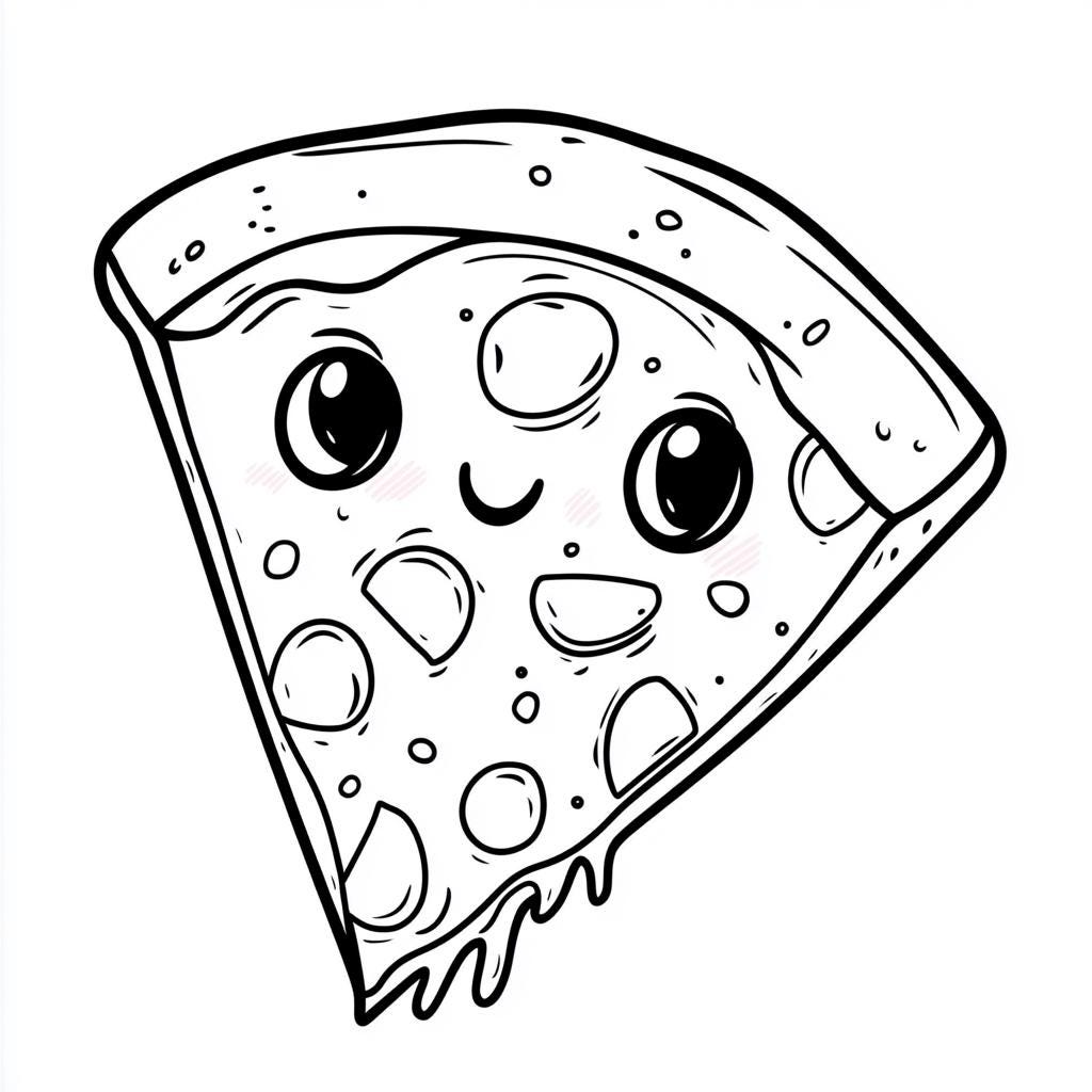 21 Cute Food Coloring Book Pages, Coloring Pages for Kids and Adults ...