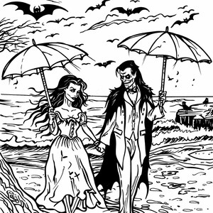 20 Summerween Coloring Book Pages, Halloween Coloring Pages for Kids ...