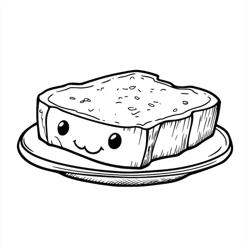 21 Cute Food Coloring Book Pages, Coloring Pages for Kids and Adults ...