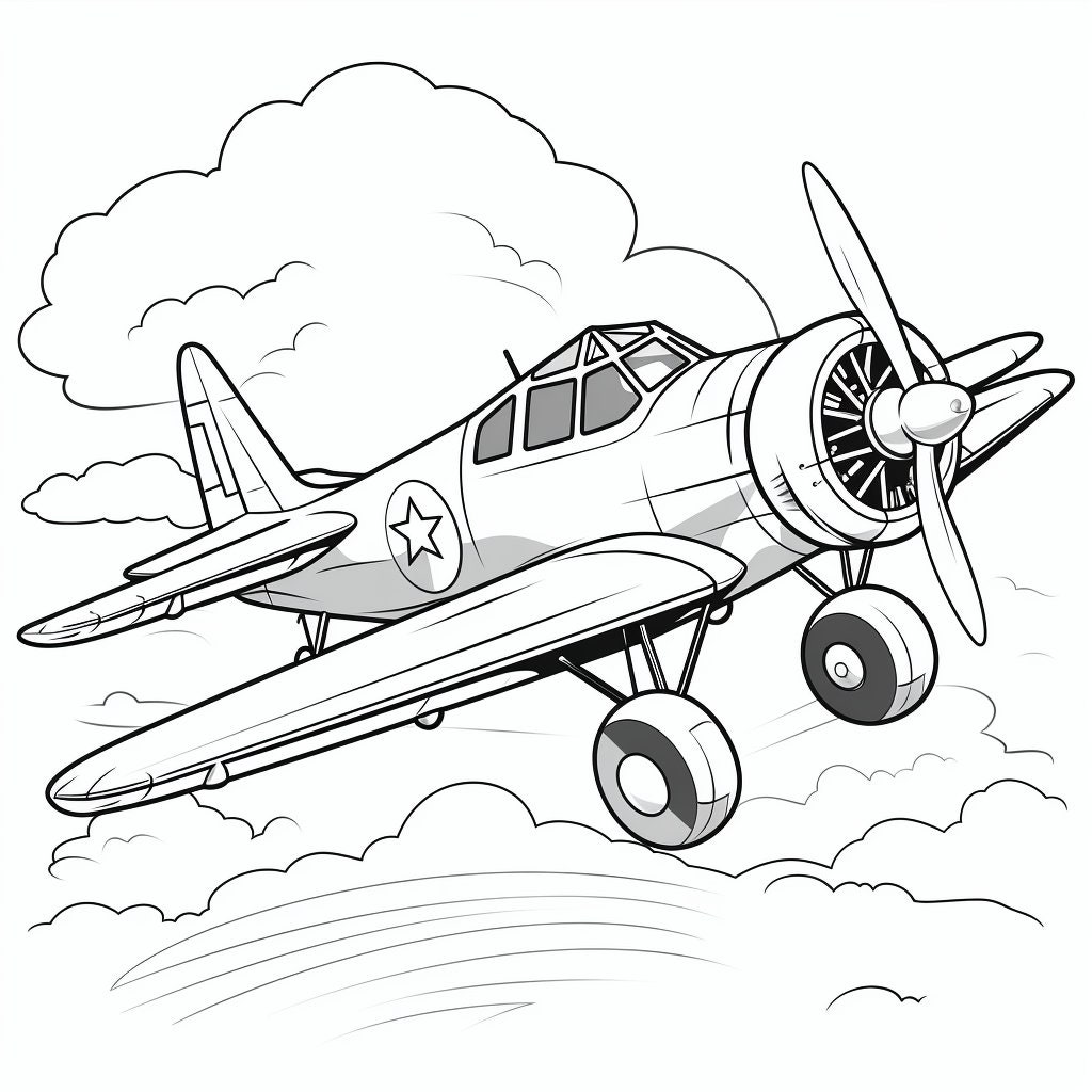 Plane Coloring Book: 20 Printable Airplane Pages (digital Download) - Etsy