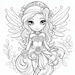 Magical Fairy & Unicorn Coloring Pages: 40 Grayscale Designs (PDF ...