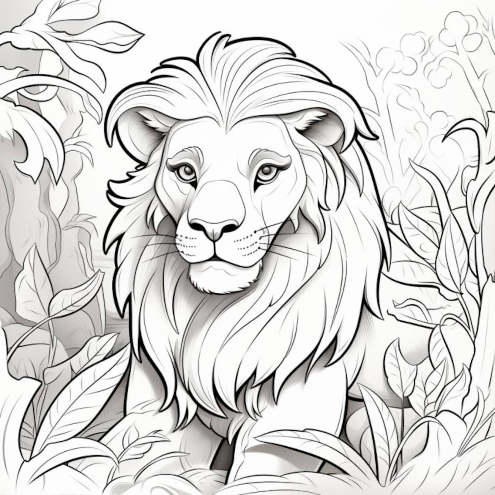35 Jungle Animals Coloring Book Pages, Coloring Pages for Kids and ...