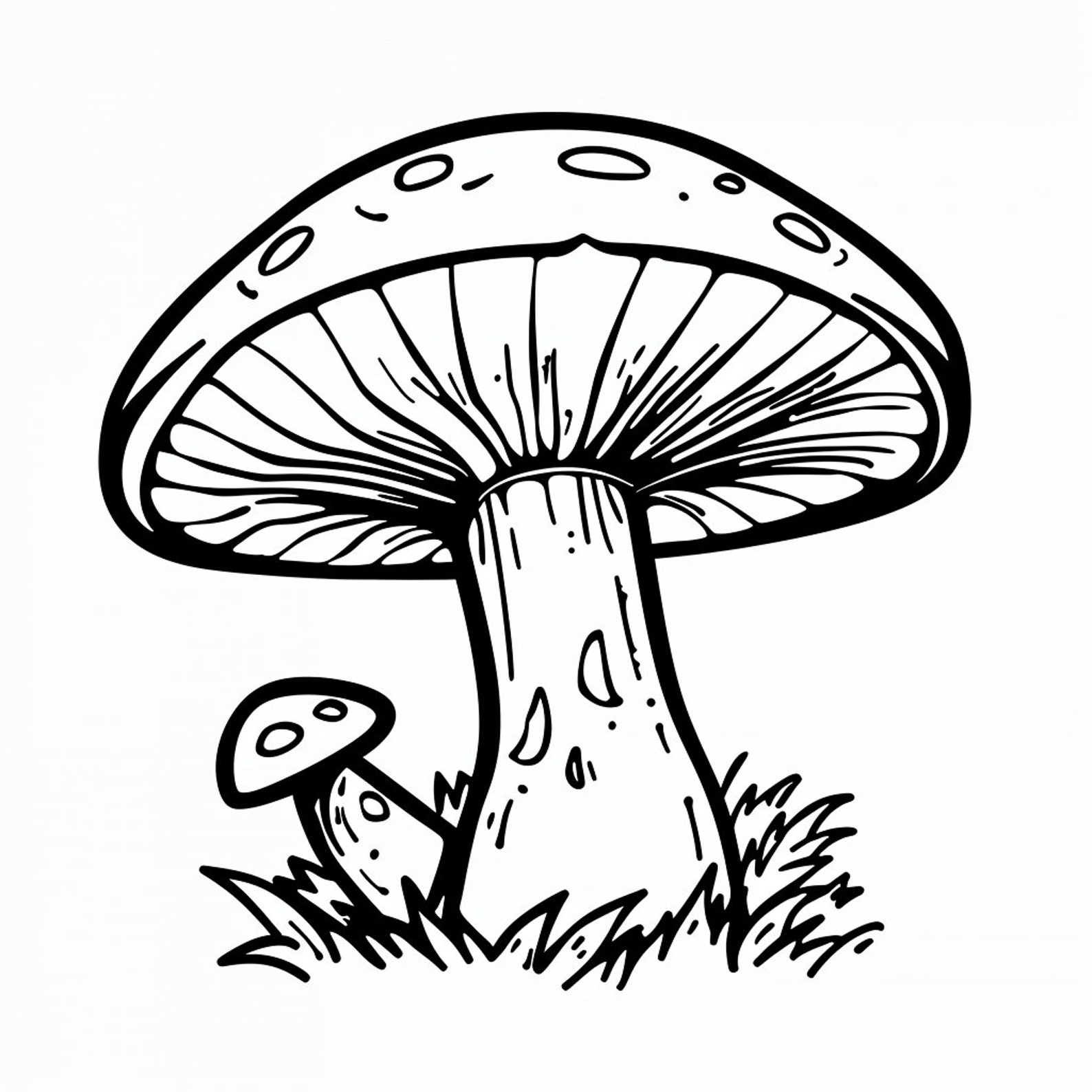 24 Mushroom Coloring Book Pages, Coloring Pages for Kids and Adults ...