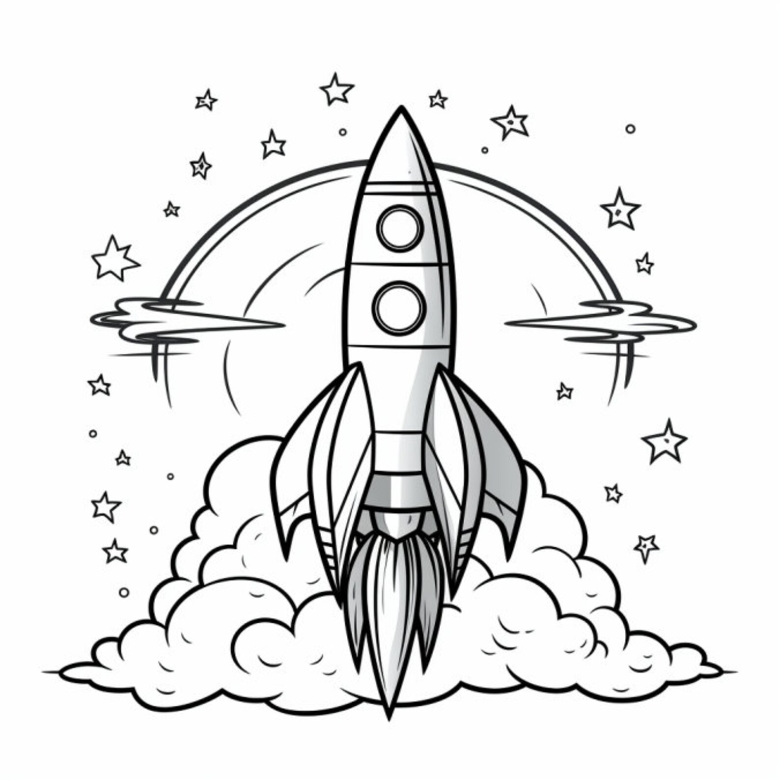 24 Space Planets Coloring Pages: Grayscale for Kids & Adults (PDF ...