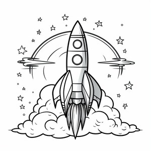 24 Space Planets Coloring Pages: Grayscale for Kids & Adults (PDF ...