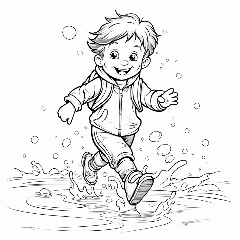 20 Rainy Day Coloring Book Pages, Coloring Pages for Kids and Adults ...