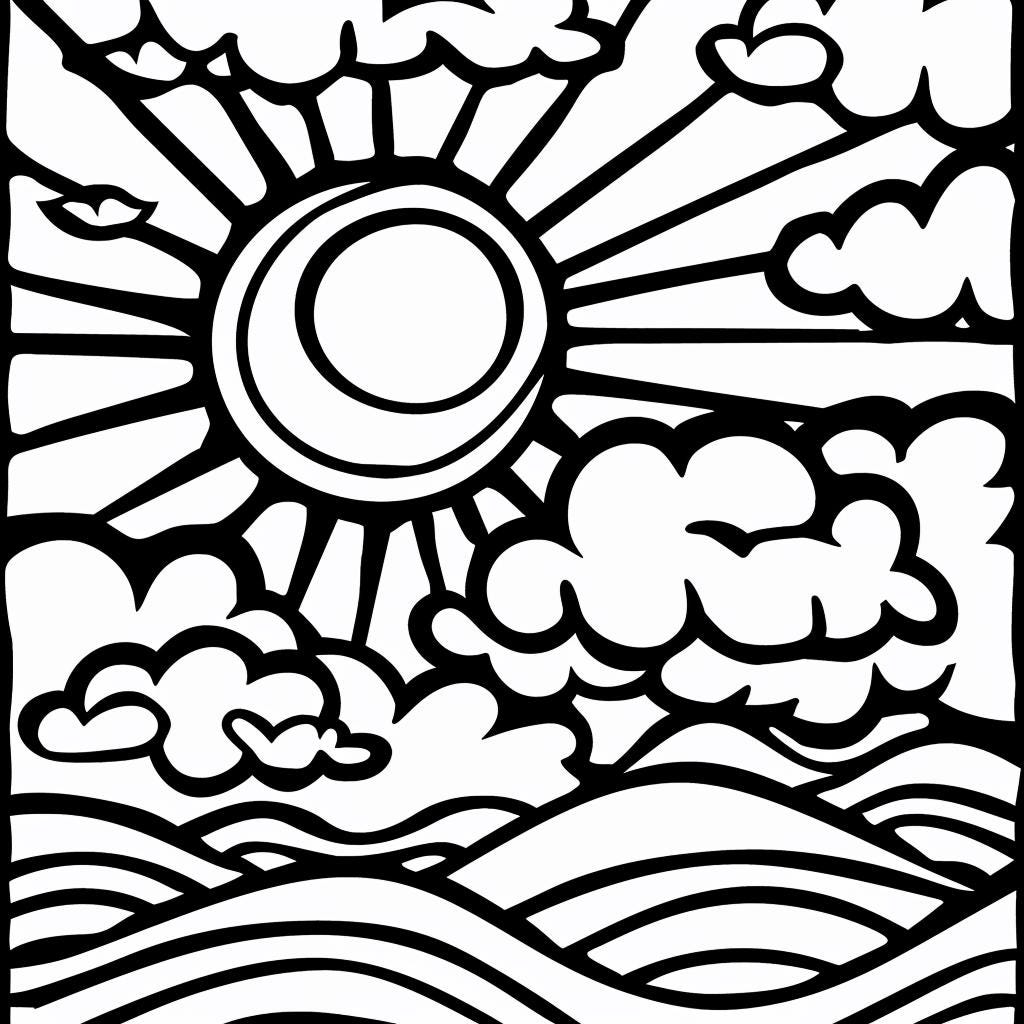 20 Weather Coloring Book Pages, Coloring Pages for Kids and Adults ...