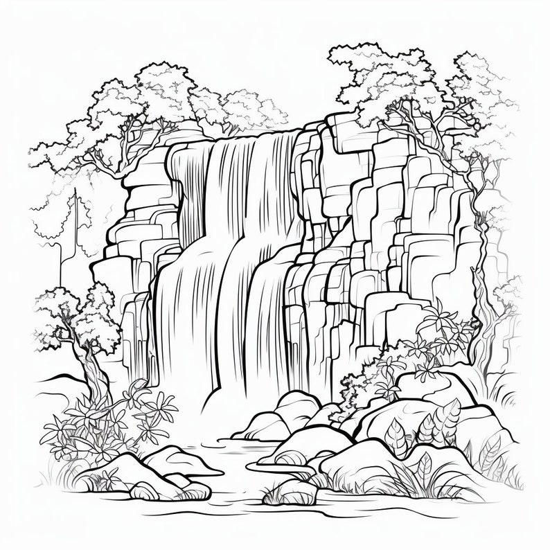 33 Great Outdoors Coloring Book Pages, Coloring Pages for Kids and Adults, Grayscale, PDF ...