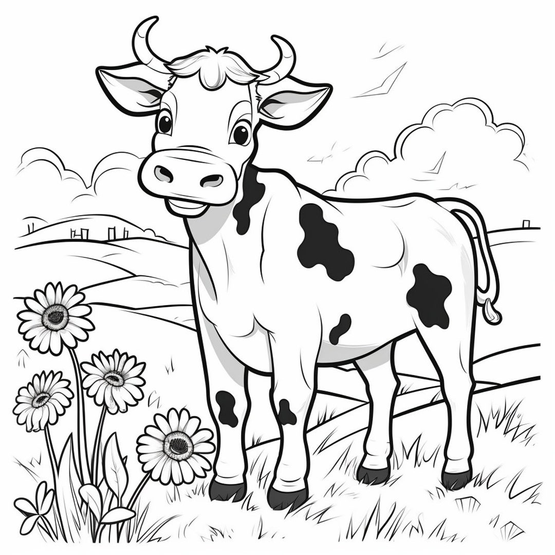 11 Cute Farm Animals Coloring Book Pages, Coloring Pages for Kids and ...