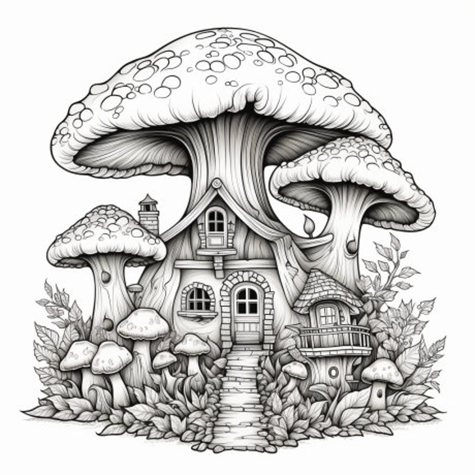 35 Cozy Cottage Coloring Book Pages, Coloring Pages for Kids and Adults ...