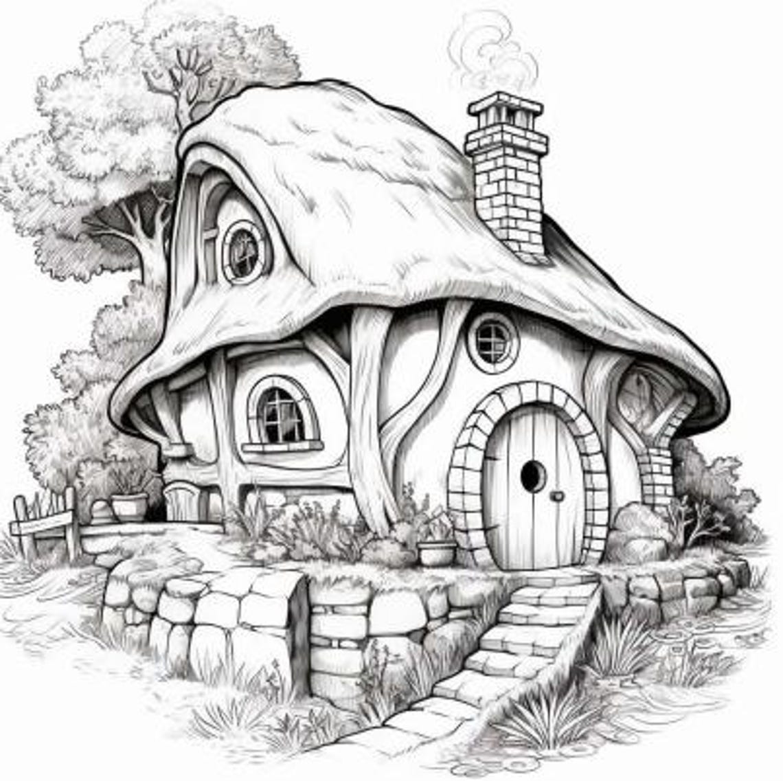 104 Cottagecore Coloring Pages Bundle, 4 Individual Files, Coloring ...