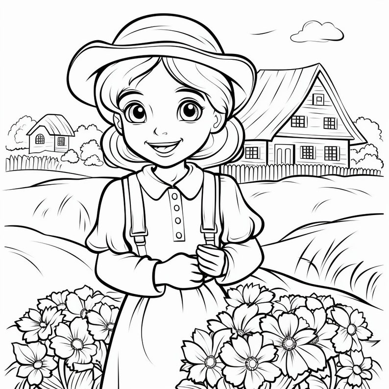 20 Farm Animals Coloring Book Pages, Coloring Pages for Kids and Adults ...