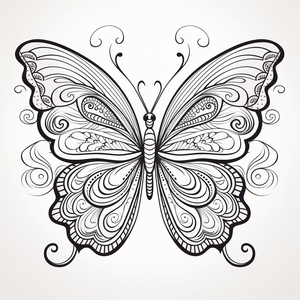 Butterfly Coloring Book Pages: 22 Printable Designs (PDF Download) - Etsy