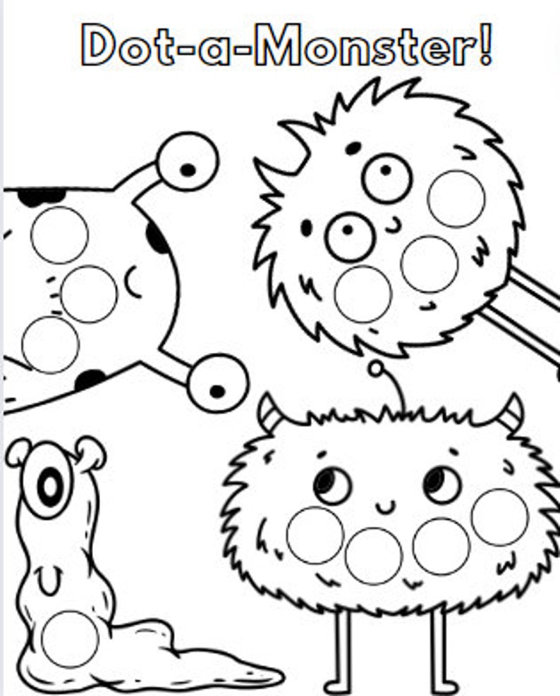65 Do-a-dot Activity Sheets: Toddler & Preschool Learning (printable ...