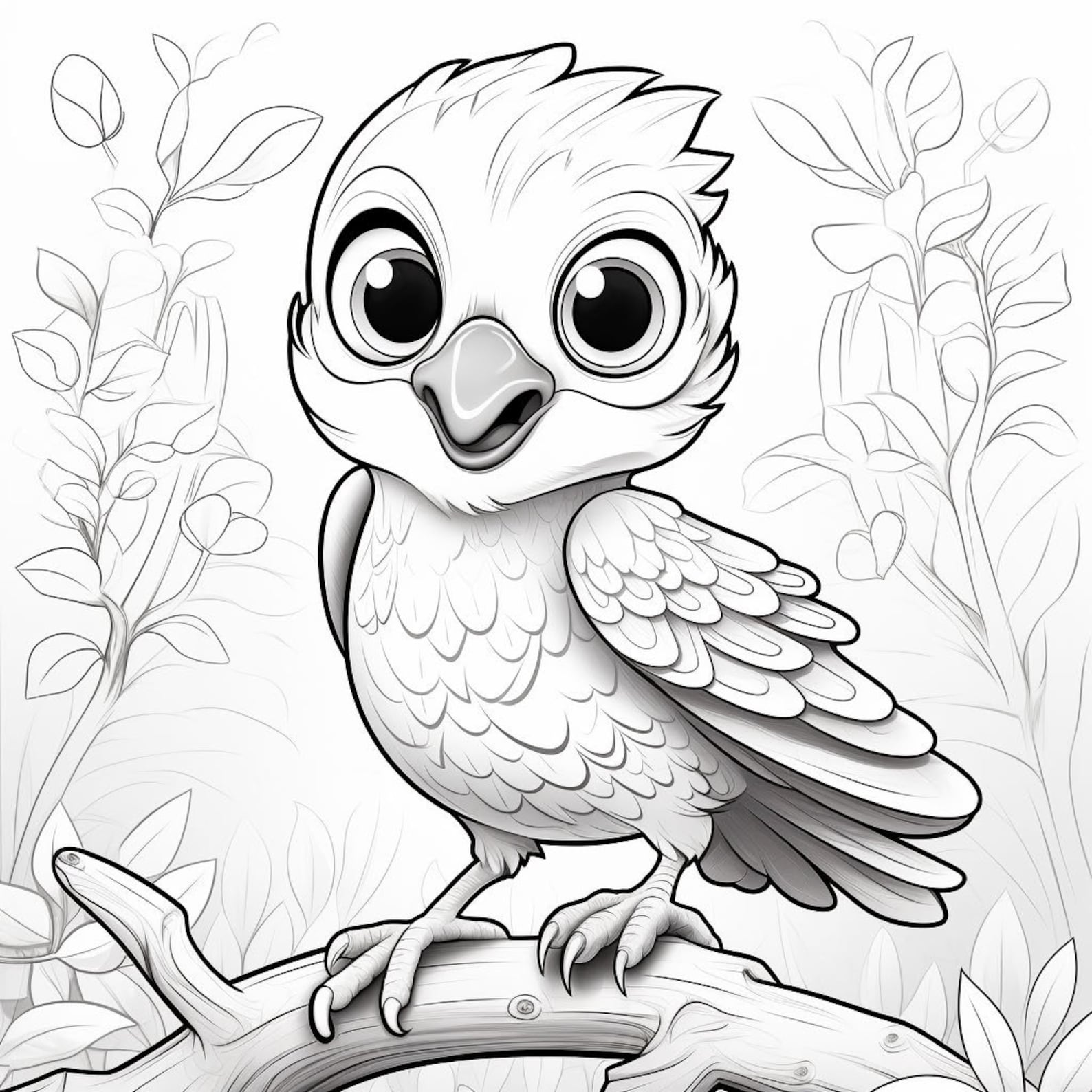 20 Baby Birds Coloring Book Pages, Coloring Pages for Kids and Adults ...