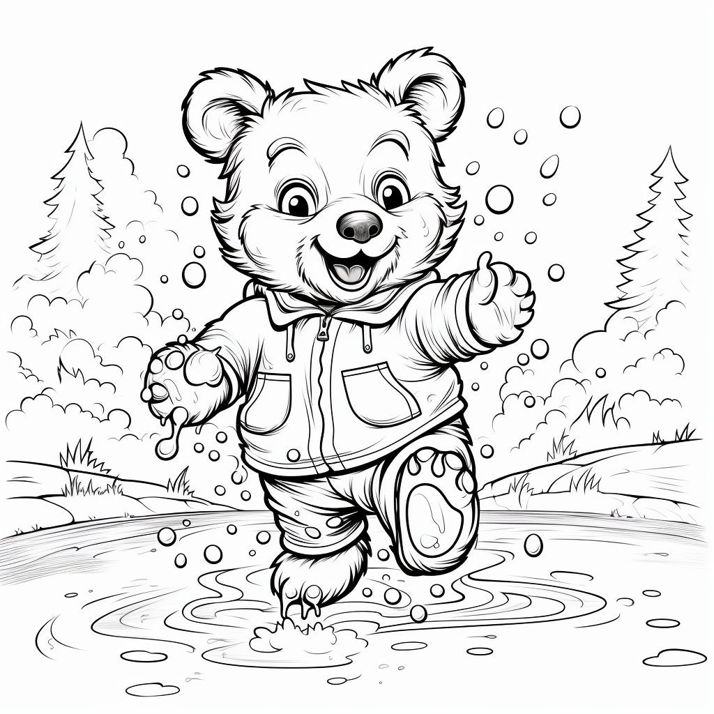 Brilliant Bears Coloring Book: 18 Grayscale Pages (PDF Printable) - Etsy