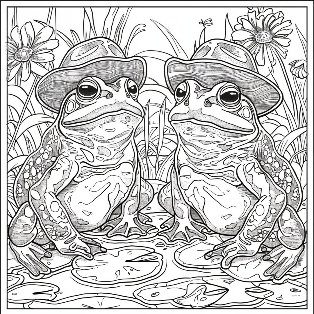 20 Friendly Frog Coloring Book Pages, Coloring Pages for Kids and ...